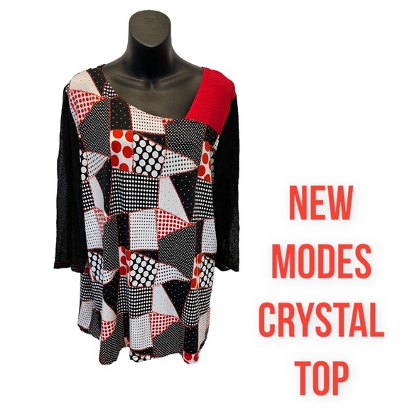 Modes Crystal | Tops | 542 New Modes Crystal Jersey Top | Poshmark